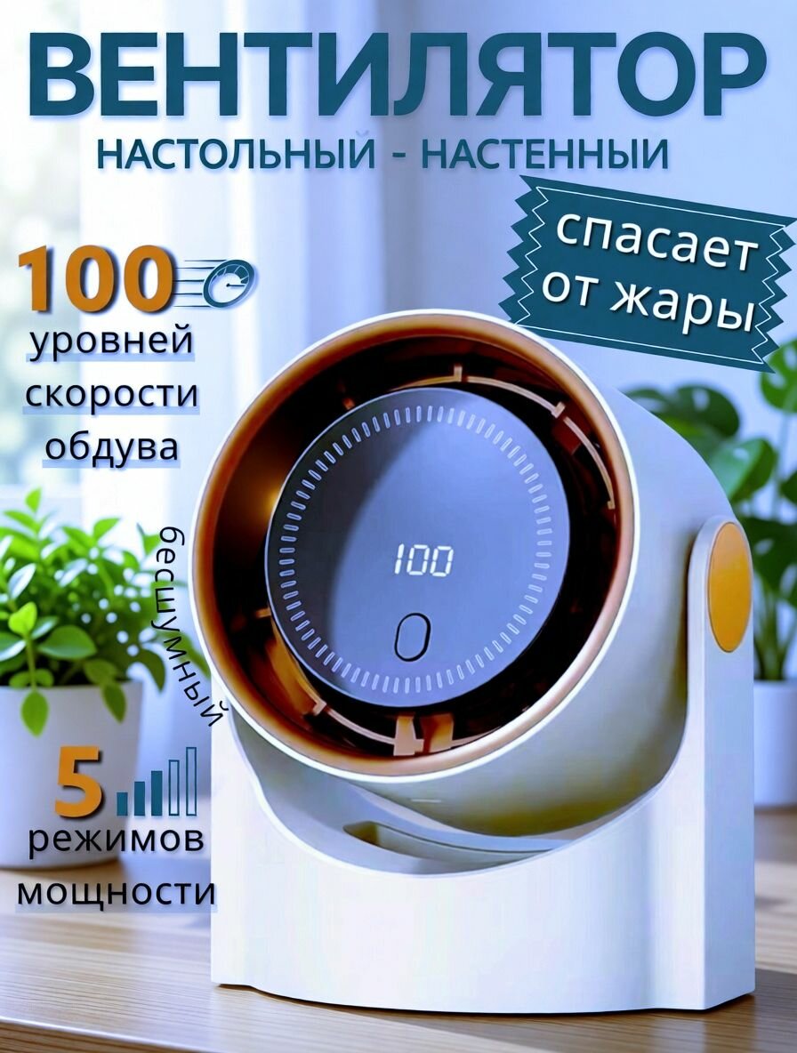 Вентилятор настольный, настенный , бесшумный , беспроводной , для дома, офиса