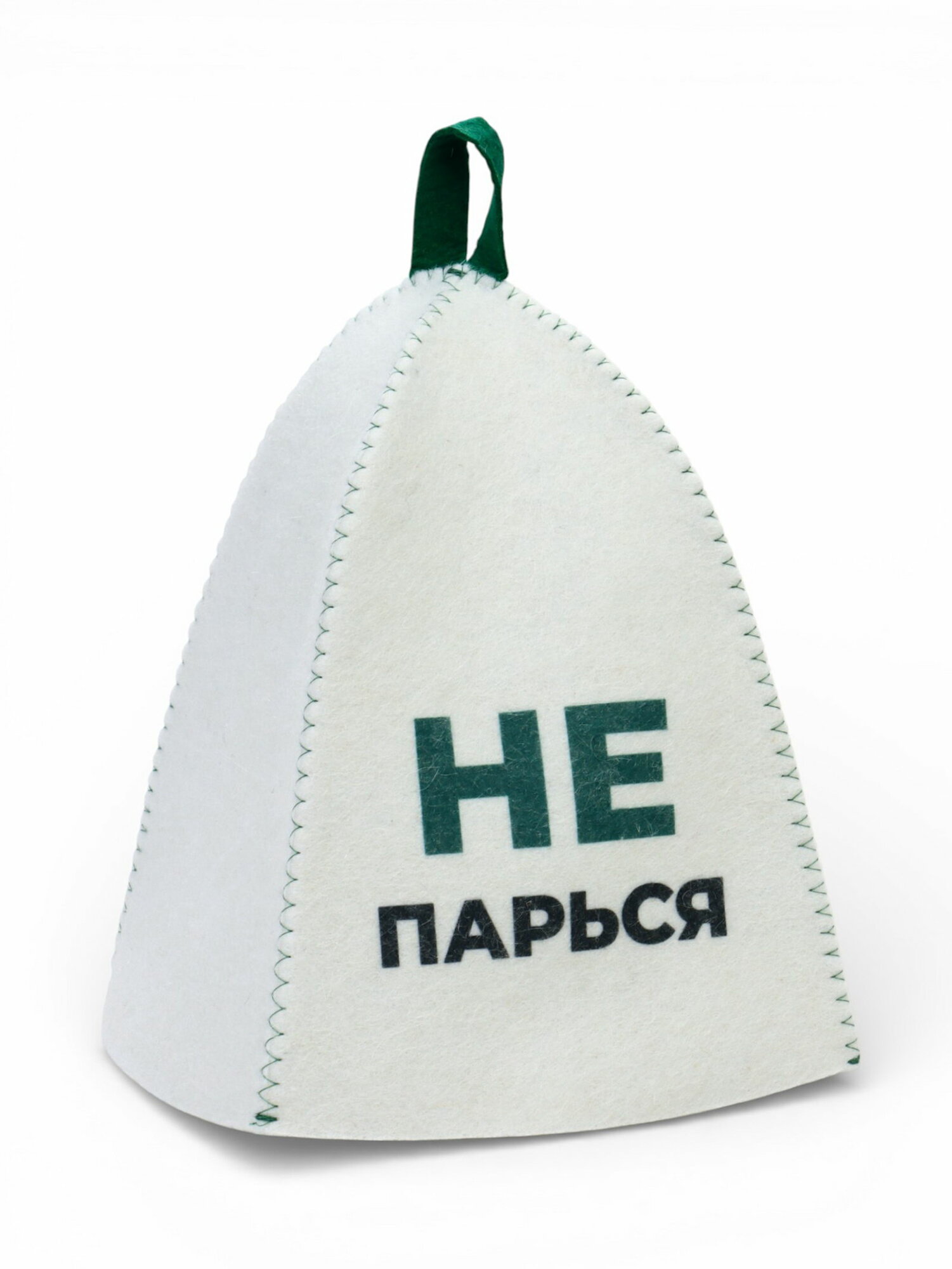 Шапка для бани и сауны "Не парься", полиэфир, шерсть, белая, для кого: женский