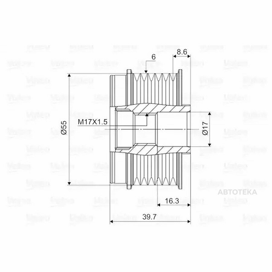 Шкив генератора (с крышкой) VALEO 588058