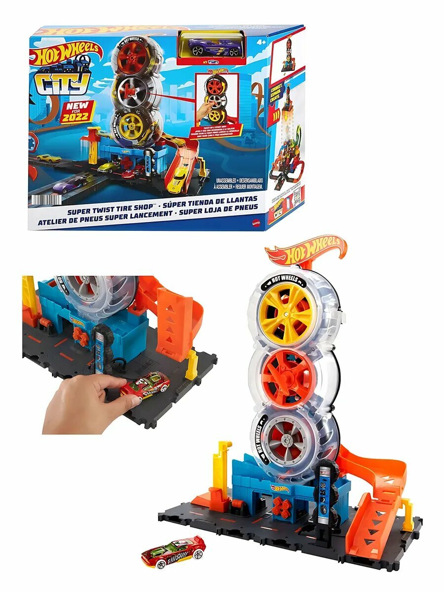 Гараж Hot Wheels Мастерская Крутой поворот HDP02
