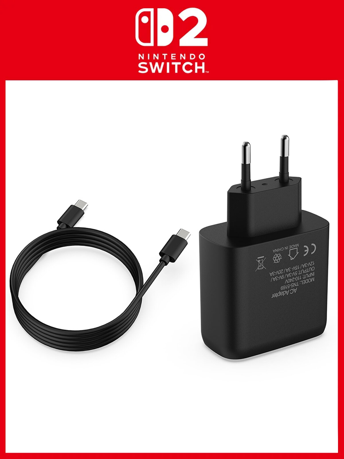 Блок питания (AC-adapter) Dobe для консолей Nintendo Switch 2 (TNS-5169)