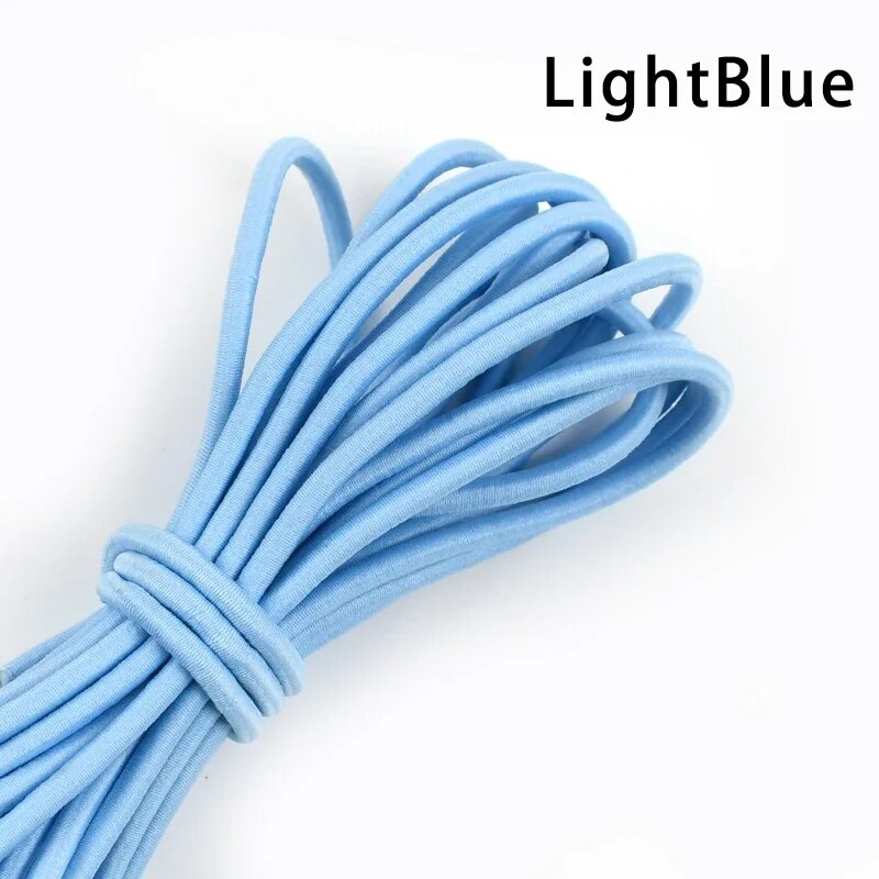 Meetee Эластичные шнуры 4 мм Голубой, LightBlue, 20Meters(4Rolls)