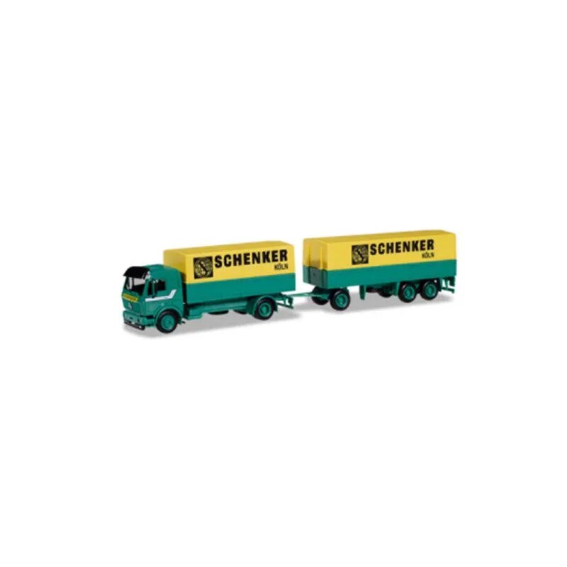 Коллекционная модель Herpa 1:87 Mercedes-Benz S Box (тенто) полуприцеп с логотипом Schenker