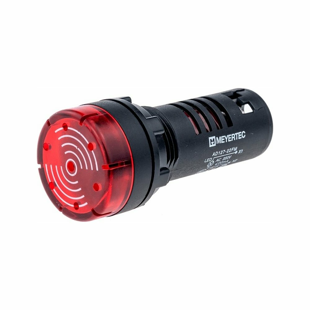 Звонок MEYERTEC с подсветкой, 80дБ, красный 24V AC/ DC MT22-SM24 арт. 00000079282 — фото 1