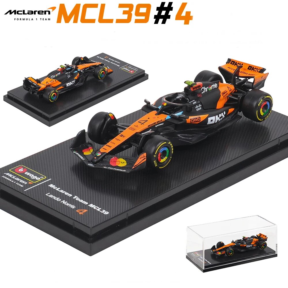 Модель автомобиля Bburago 1:64 Red Bull Racing F1 RB21 Оранжевый, 1-64 2025 MCL39-4