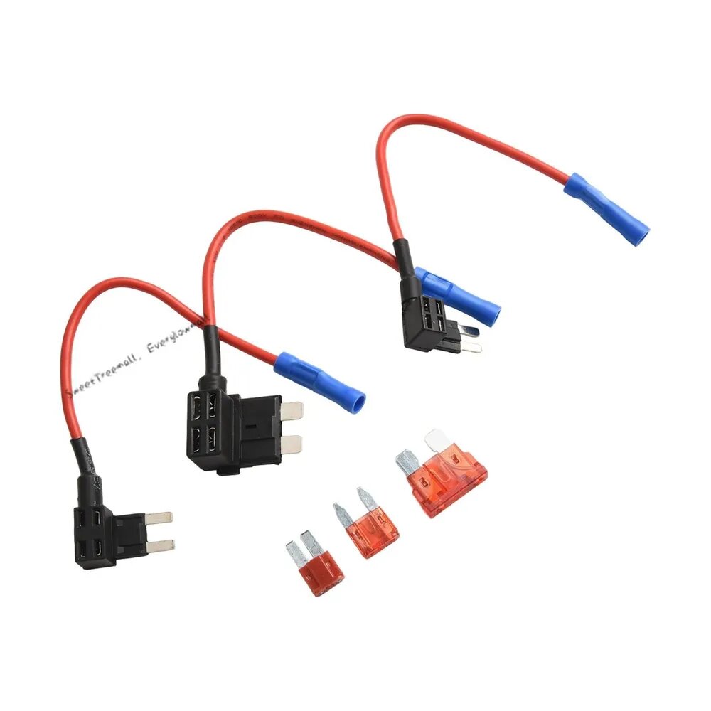 3 типа автомобильных адаптеров для предохранителей Add-a-circuit, стандартный держатель предохранителей с лезвием
