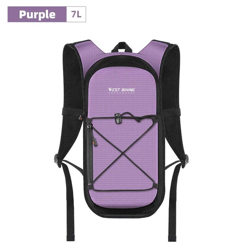 WEST BIKING многоцветный велосипедный рюкзак 7л Purple Backpack