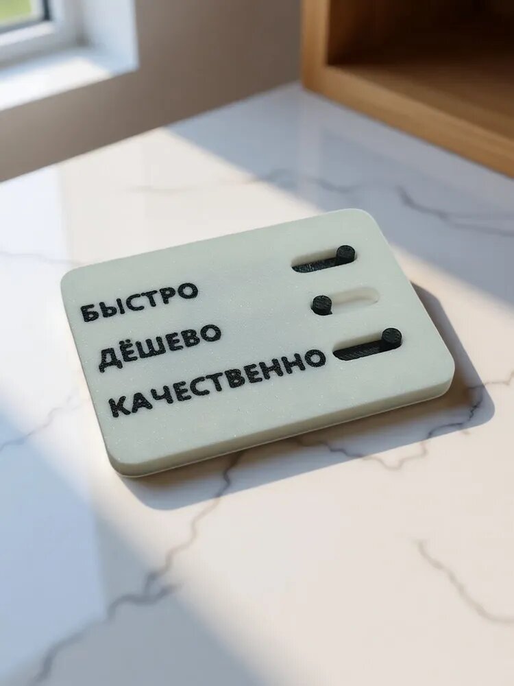 Интерактивная карточка "Быстро-Дёшево-Качественно"