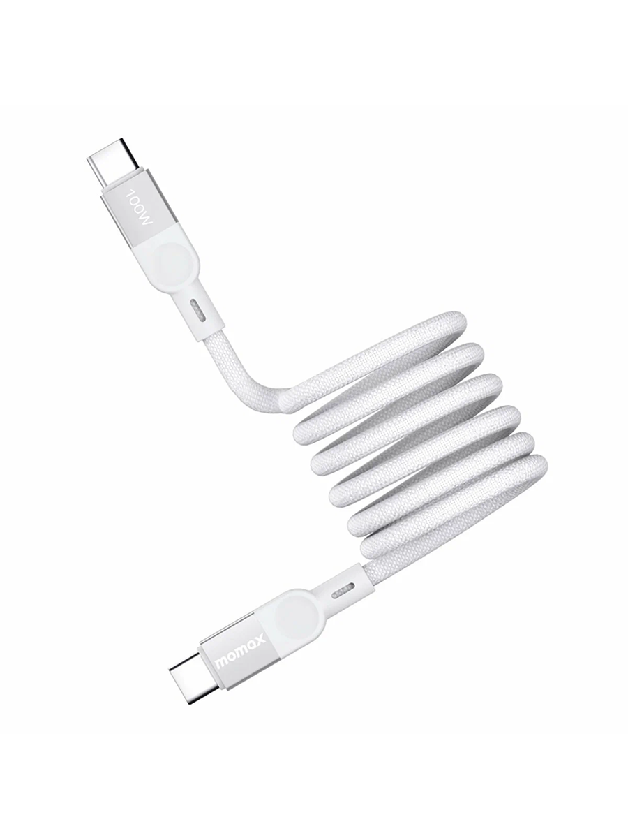 Кабель для быстрой зарядки телефона магнитный Momax, USB-C, 100W, 1м, белый