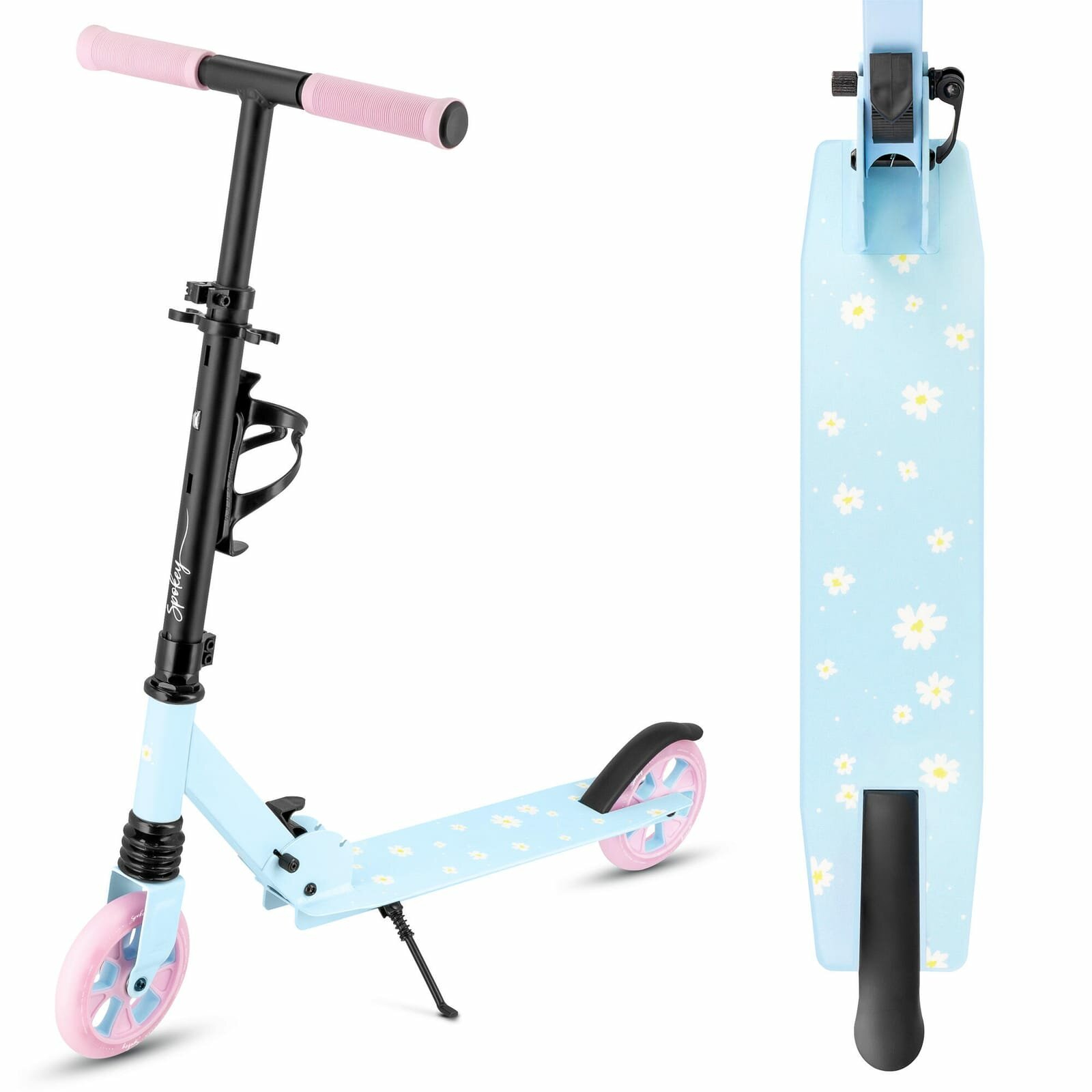 DECATHLON самокат spokey rizz, черный/розовый/синий