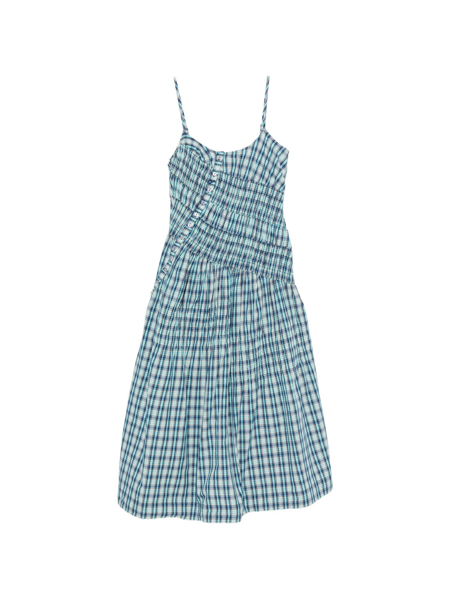 Платье Lyra shirred checked midi dress
