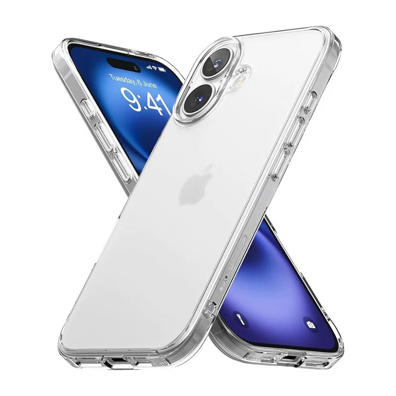 IPhone 16 Plus Матовый Прозрачный Силиконовый Чехол - Анти-царапинная Защита для Apple Устройства