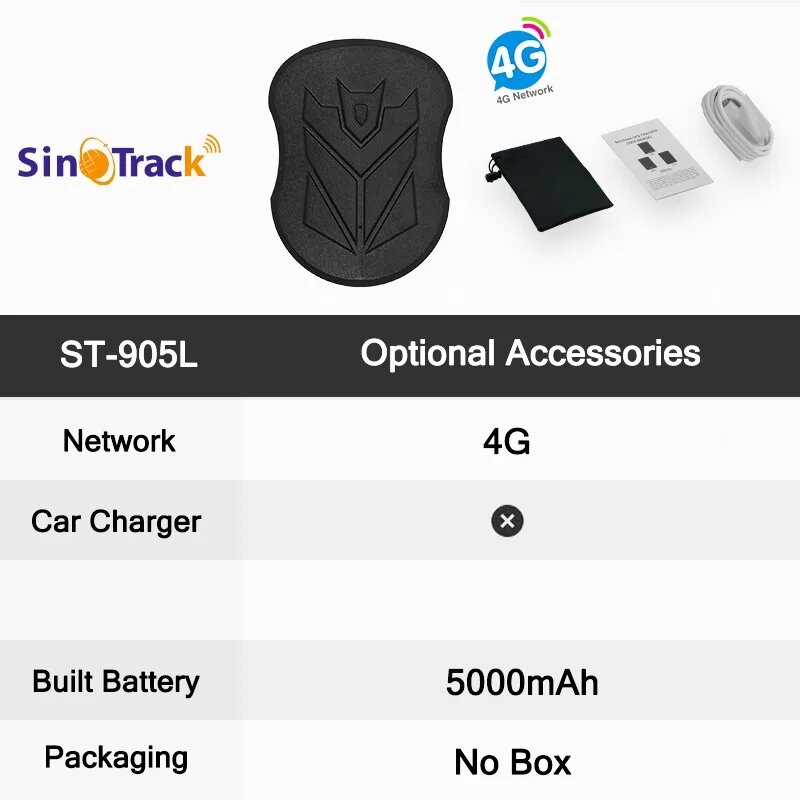 SinoTrack ST-905L 4G GPS-трекер, 5000mAh, без коробки
