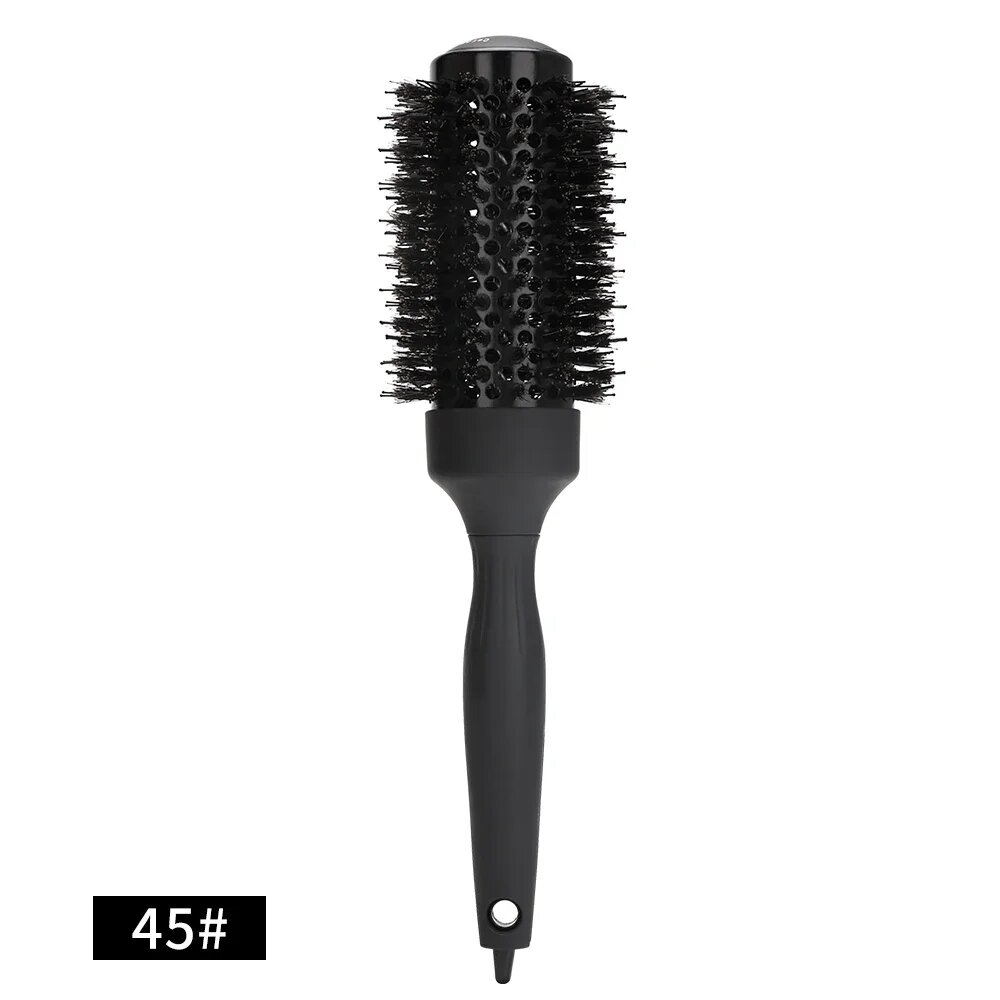 Barbertop Круглая расческа из щетины кабана для укладки волос NO.45