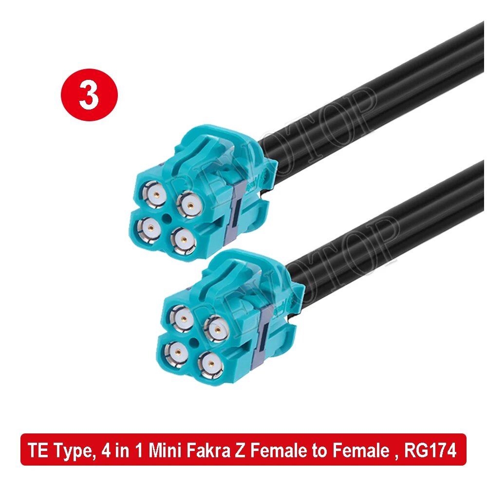 Кабель Mini Fakra Z Female to Female RG174, 10M