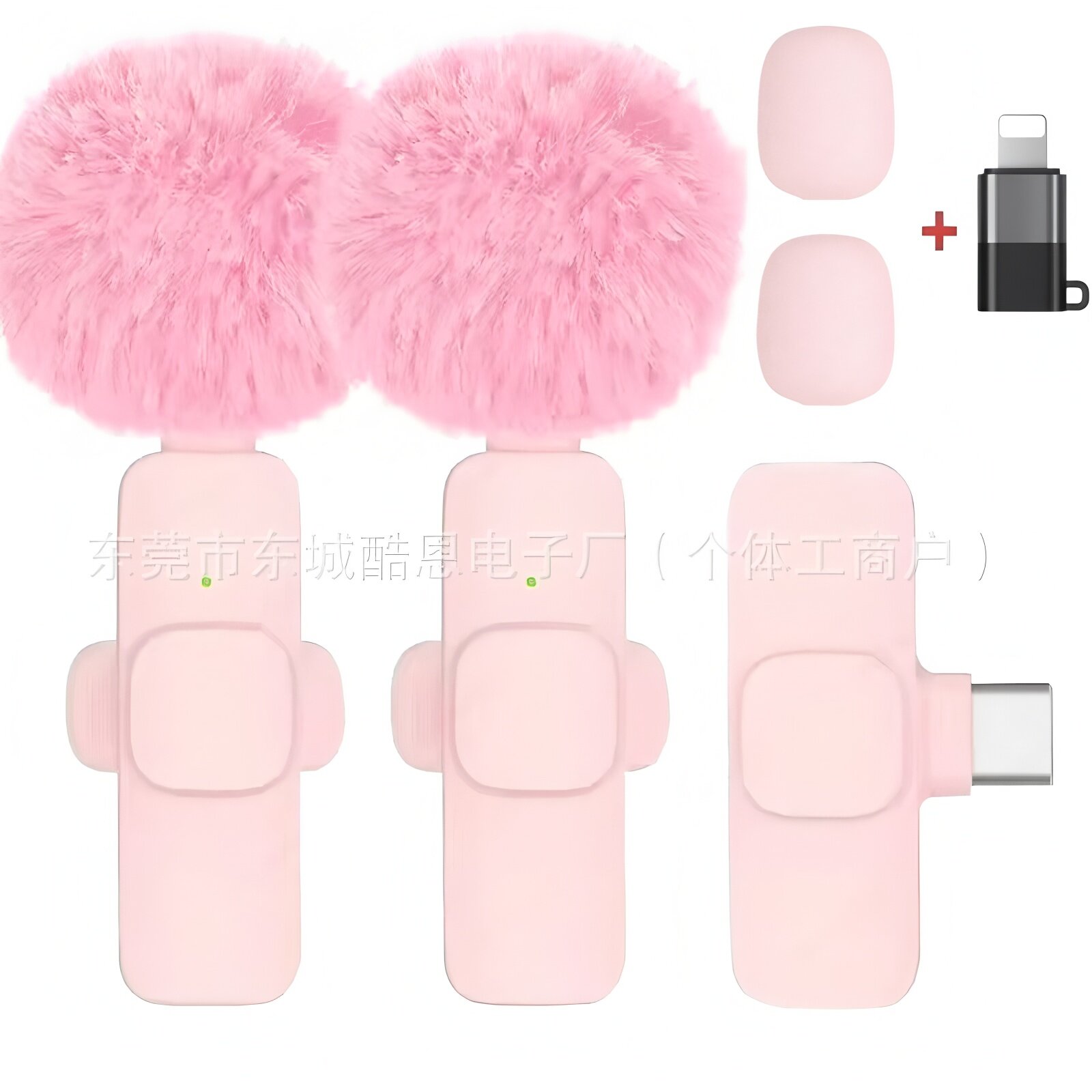 Беспроводной петличный микрофон JOCEEY JL-002, для iPhone/iPad/Android, розовый