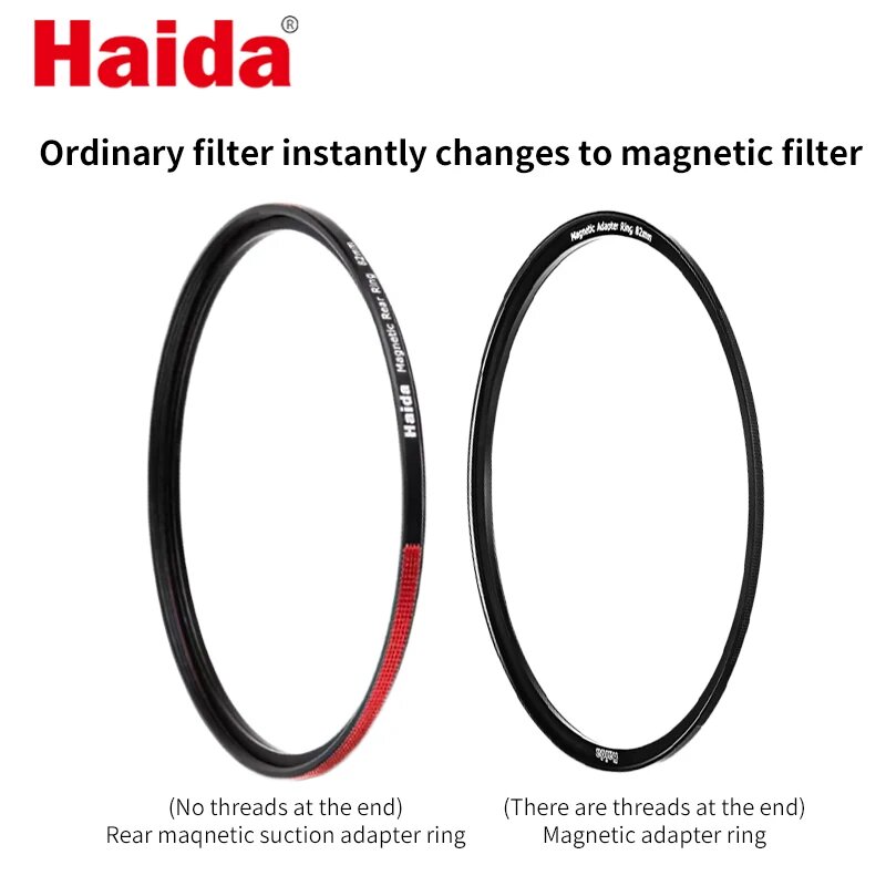 Haida Магнитный переходник для фильтров 52 55 58 62 67 72 77 82 95 мм 82 мм, Adapter Ring KIT