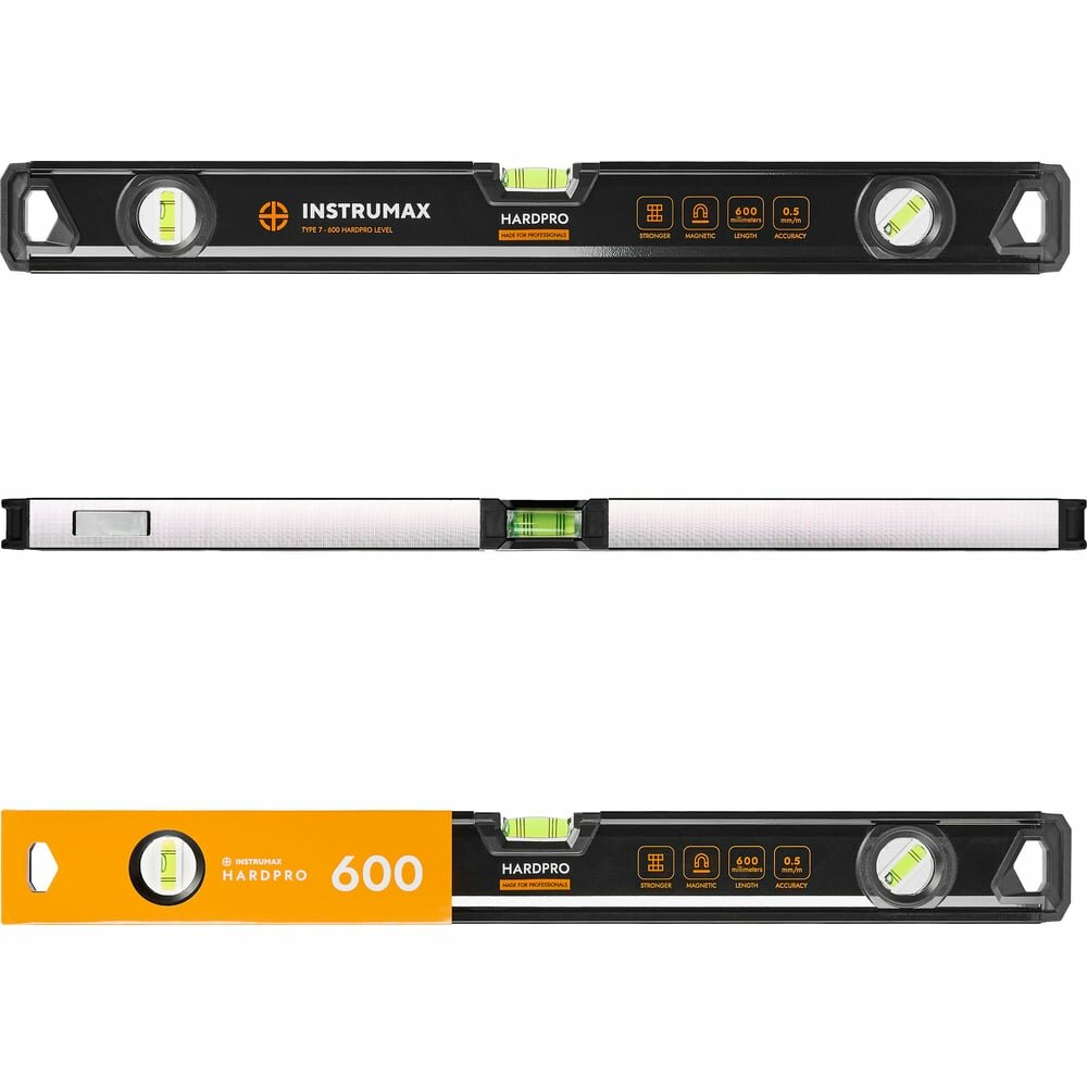 Уровень противоударный, магнитный INSTRUMAX HARDPRO 600 IM0193