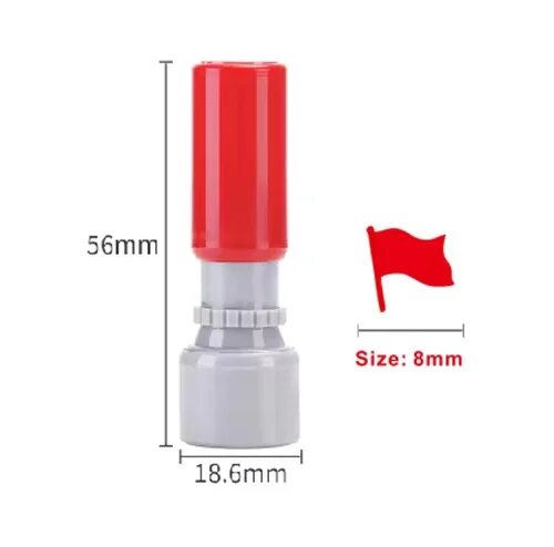 Штамп самонаборный 56mm, красный, 8mm