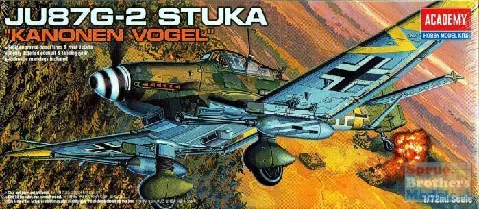 Academy 12404 1/72 Ju 87G-2 Stuka 'Kanonen Vogel" сборная модель самолета