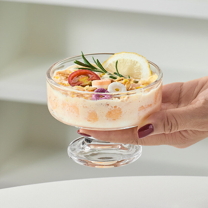 Креманки для десертов стекляные. прозрачные, 265 мл, 3 шт, для мороженого