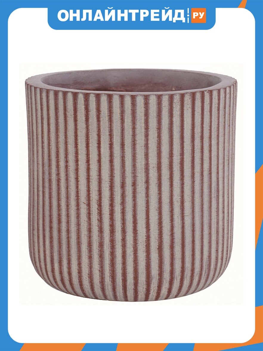 Кашпо Idealist Lite Idealist Урбан кофе с молоком, Д25,5 В25 см (RVS-RND-25-BRN)
