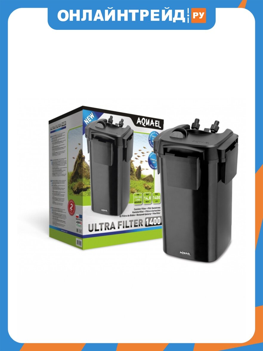 Внешний фильтр для аквариума 250 - 500 л Aquael ULTRA FILTER 1400 (1400 л/ч, 14.8 Вт, h = 170 см)