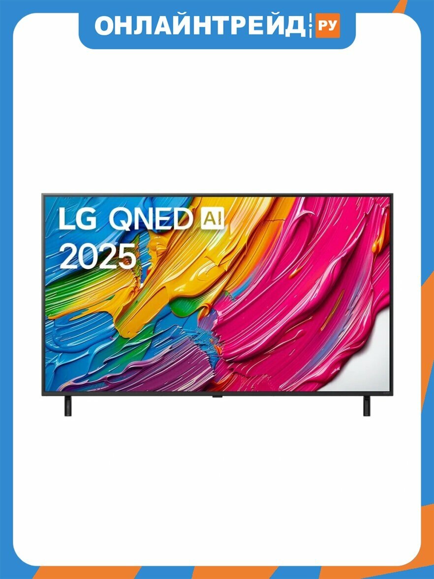 Телевизор LG 55QNED80A6A. ARUG, 4K Ultra HD, черный
