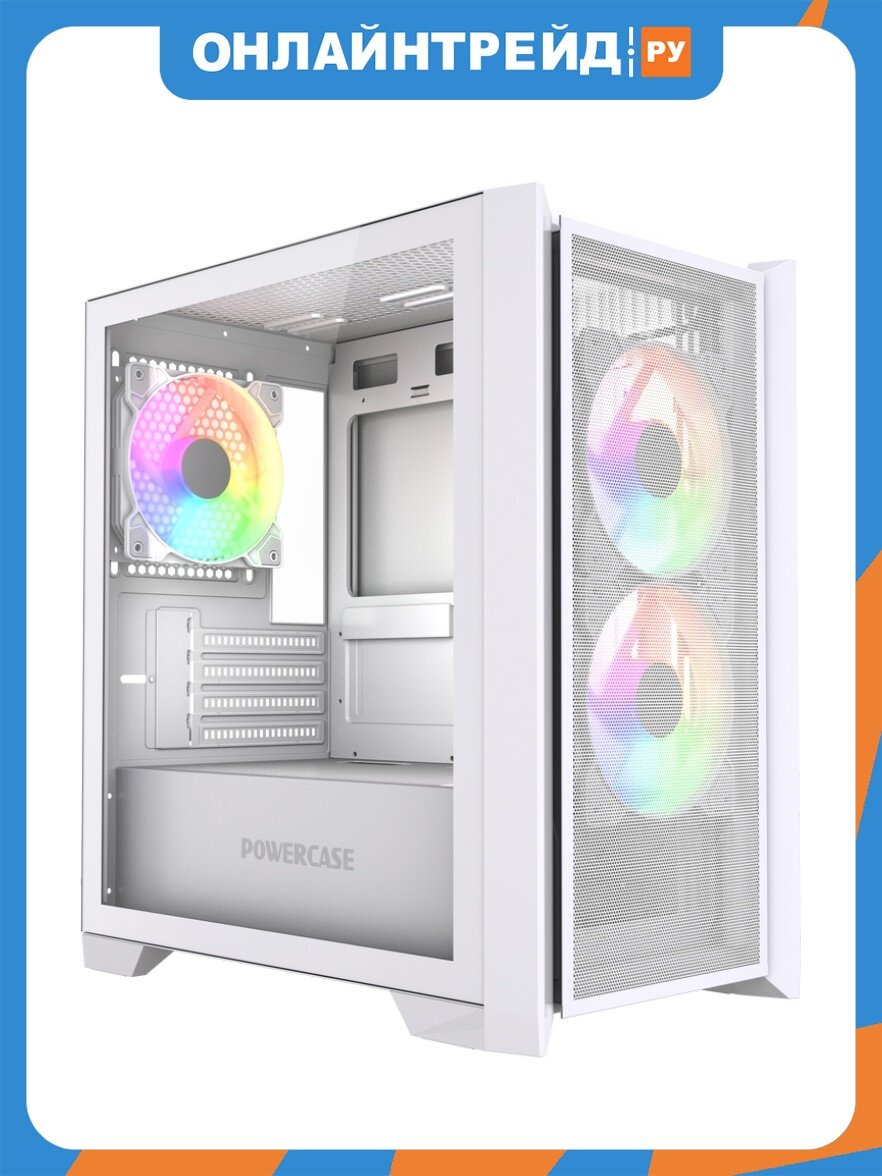 Корпус Powercase Alisio Micro Z3B ARGB V2, белый (CAMZW-A3-V2)