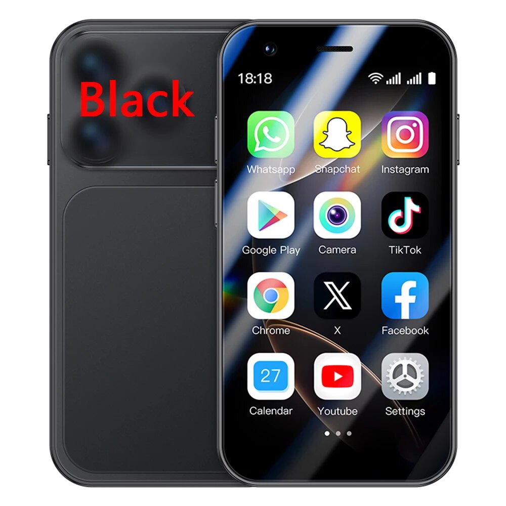 ONEMYTH A17 3G Мини-смартфон Android 8,1 Dual SIM в режиме ожидания Черный, Черный, Black