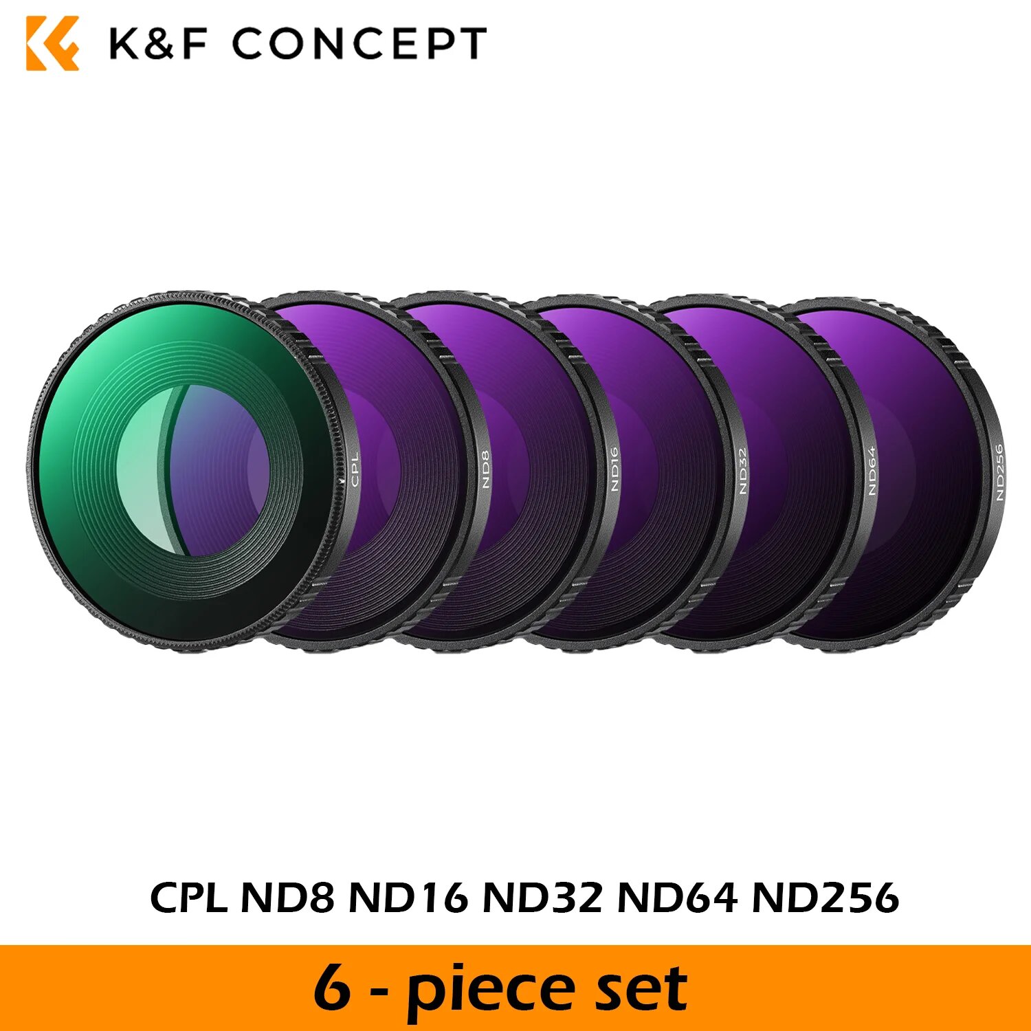 Набор фильтров K&F CONCEPT 6-piece CPL ND8-256
