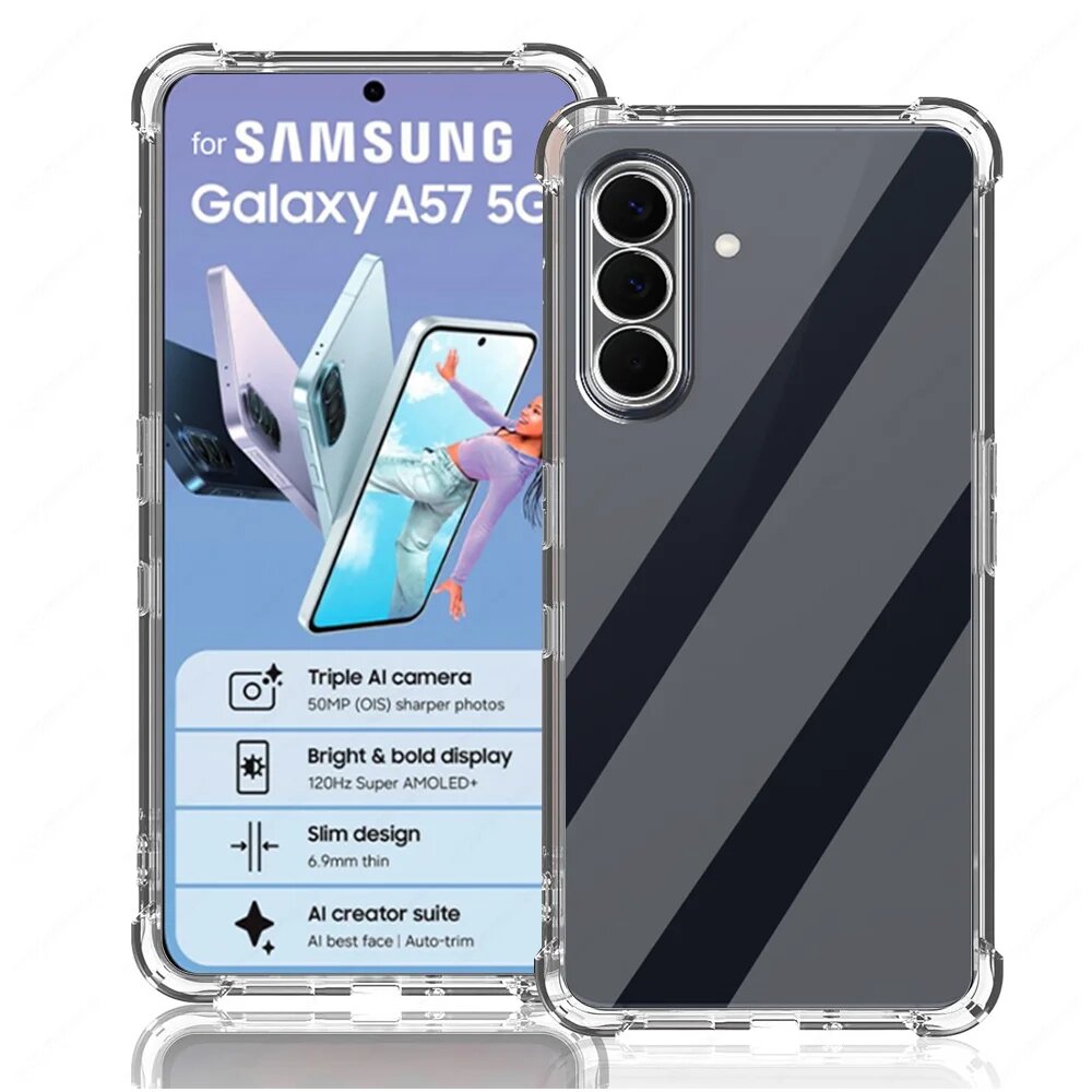 Новый прозрачный чехол для Samsung Galaxy A57, мягкий прозрачный чехол для Samsung A57 GalaxyA57 A 57
