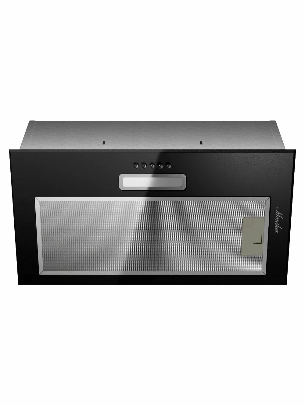Встраиваемая вытяжка Monsher MASSY 61 Noir, отвод/рециркуляция, 650 м3/ч, механическое управление, LED- освещение, 54 дБ