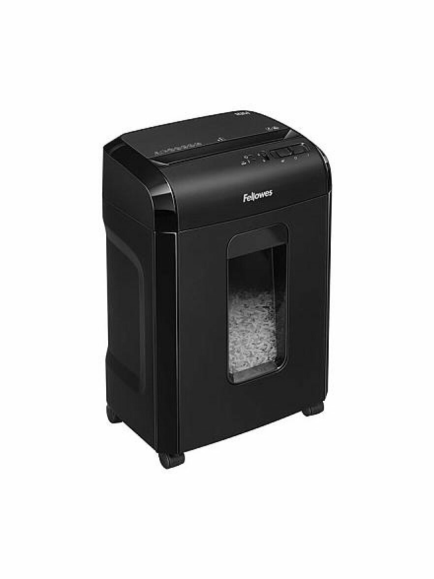 Шредер Fellowes Powershred 10M, DIN P-5, 2х15мм, 10лст, 19лтр, Safety Lock