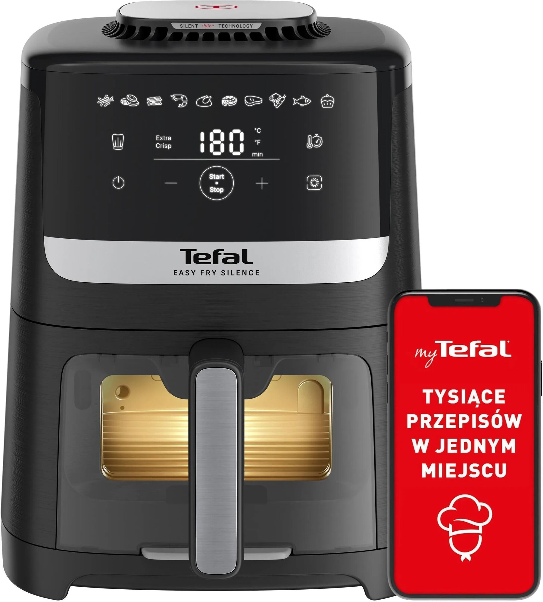 Фритюрница Tefal Easy Fry Silence Vision XL EY5568
