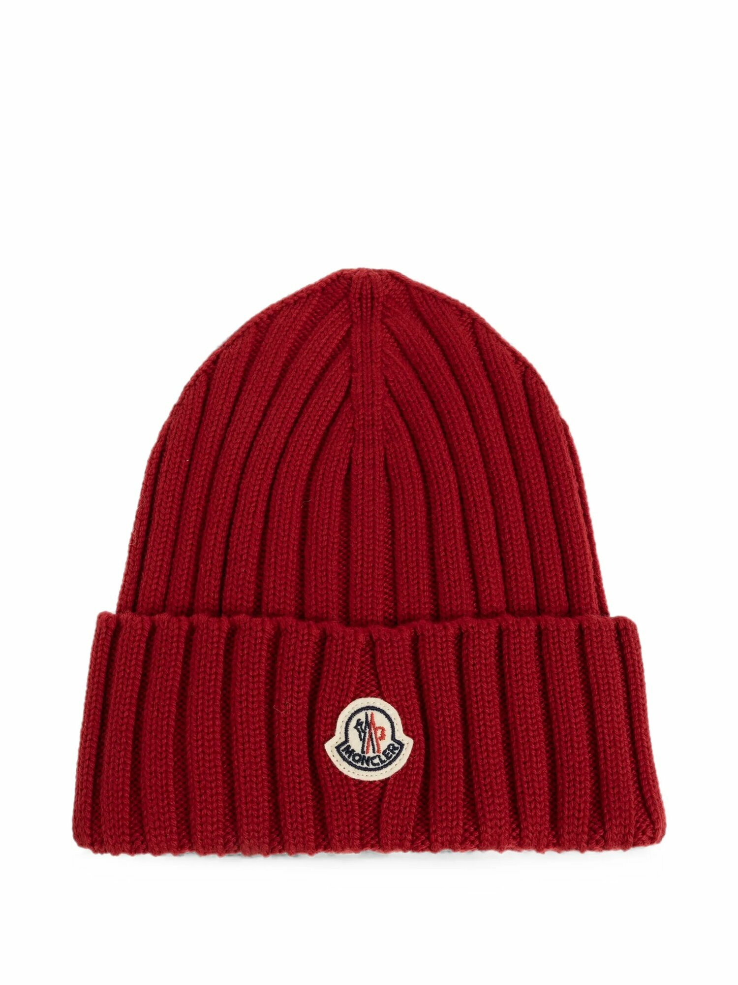 Шапка Logo-patch ribbed-knit beanie hat для мальчиков