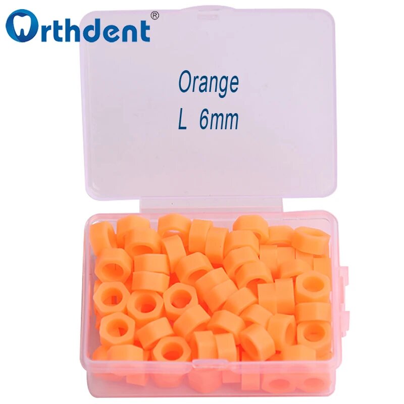 Стоматологические силиконовые кодовые кольца Orthdent Large Orange