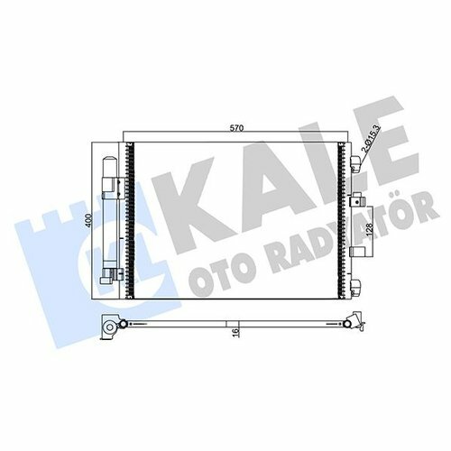 Конденсатор 1703509 / bv6119710ba / 1851079 / bv6119710bc / 1798139 / bv6119710bb / 2014533 / bv6119710be / 1907673 / bv6119710bd 550x400x16 Kale 358250