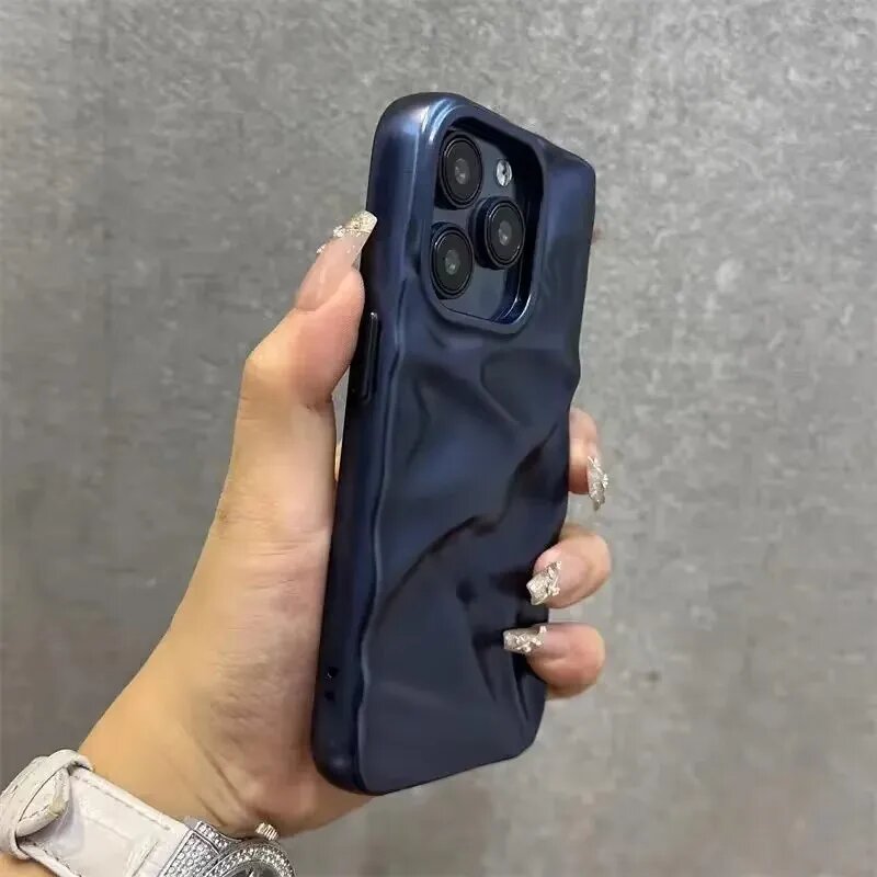 Роскошный титановый чехол с натуральным цветным покрытием для iPhone 12, Синий, Blue, For iphone 16