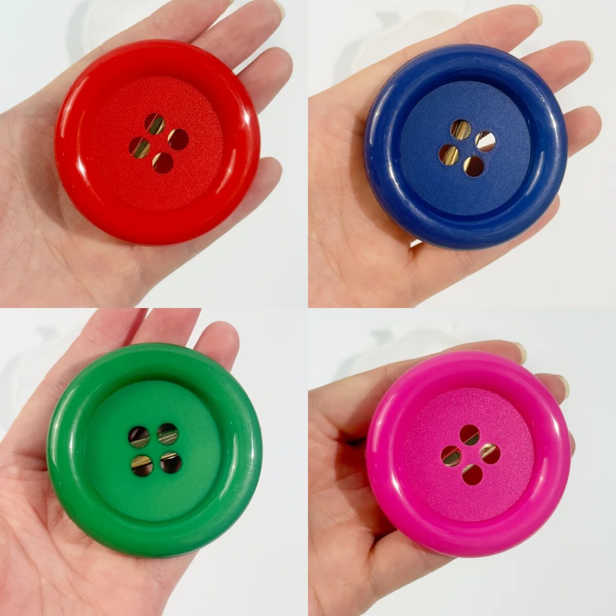Пластиковые заколки Y2K для волос 4pcs bright colors