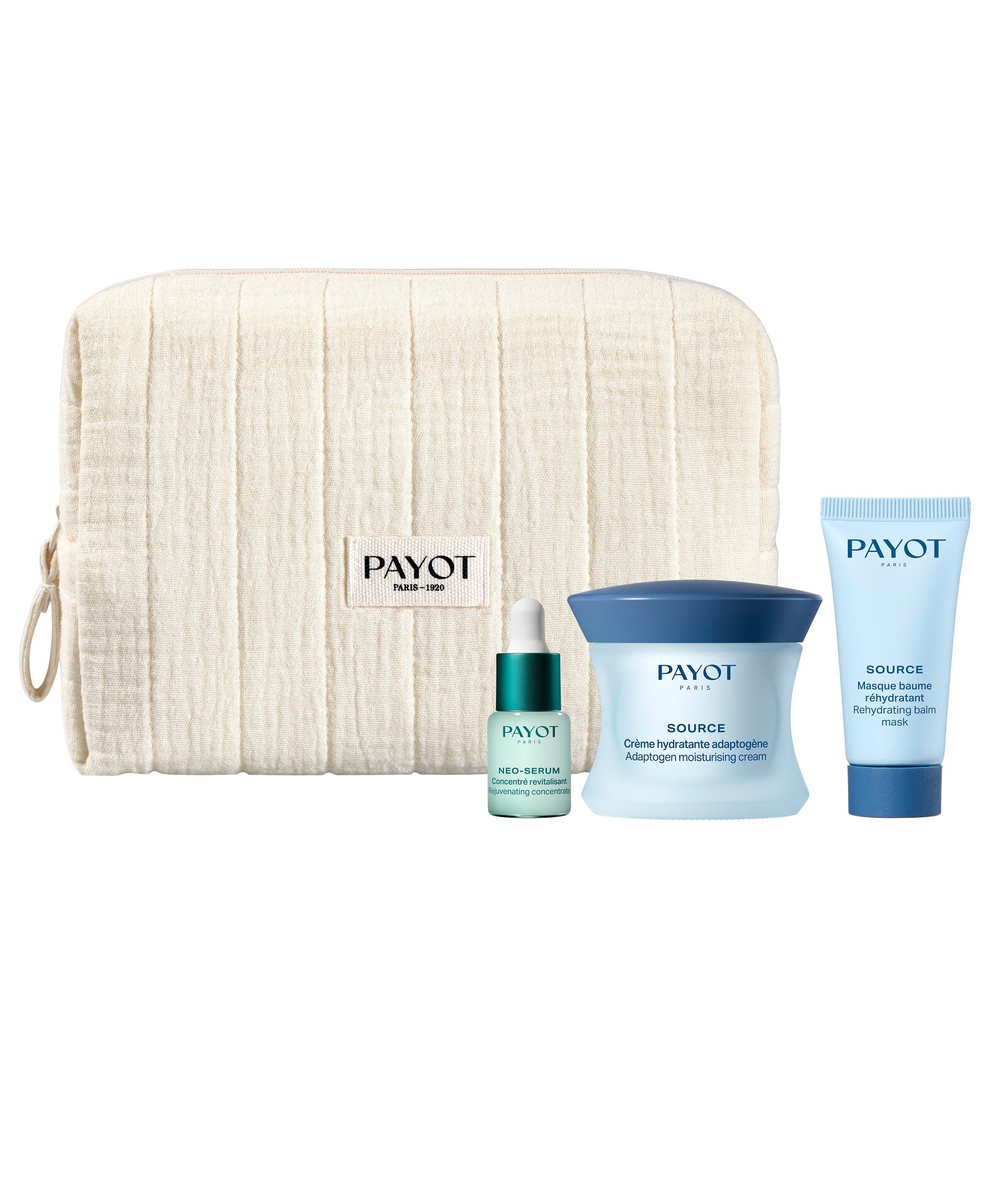 Payot Набор косметики для ухода за кожей увлажняющий дорожный с косметичкой: 4 предмета