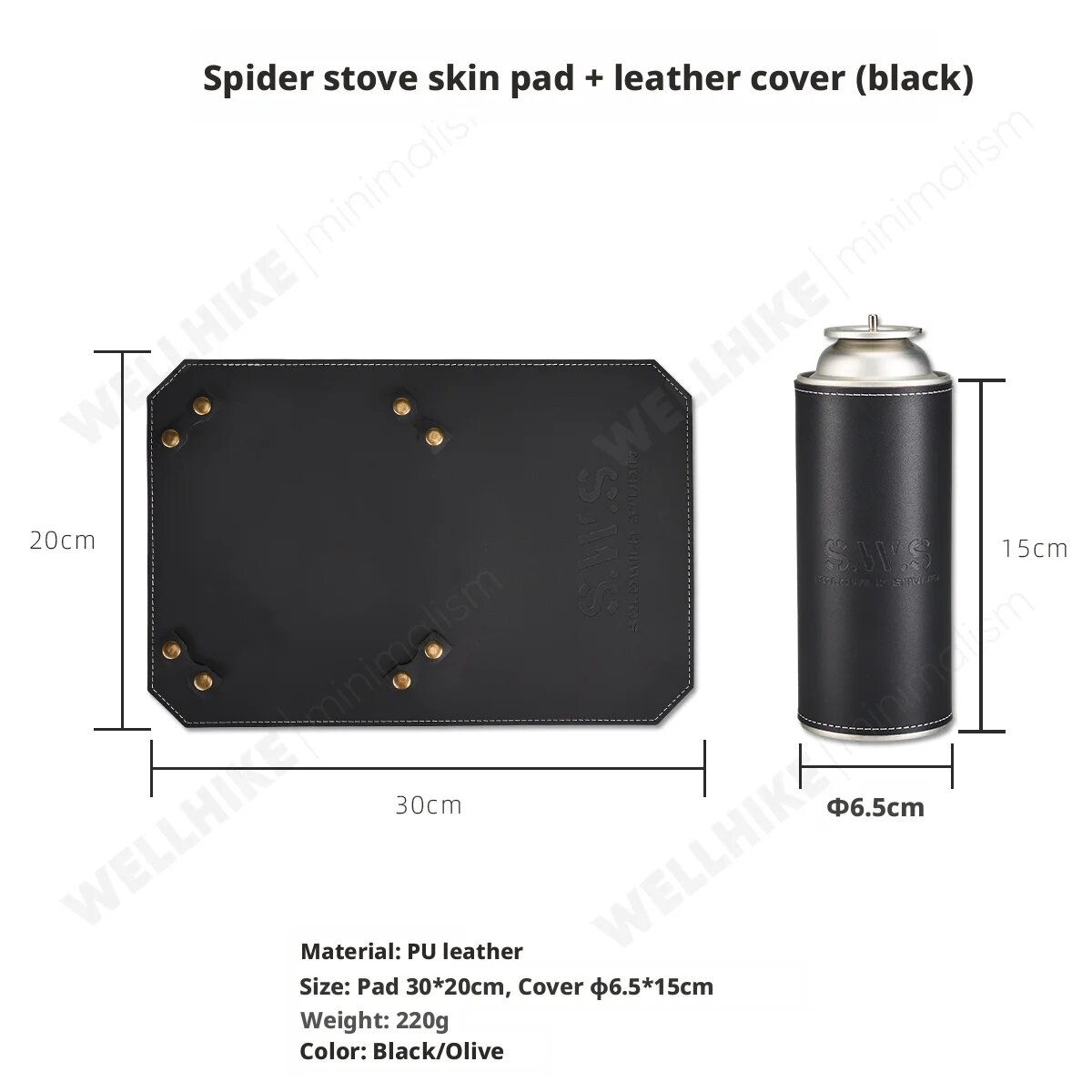 WELLHIKE коврик для печи-паука Farmer Camp ST-310/340 Черный, Black set