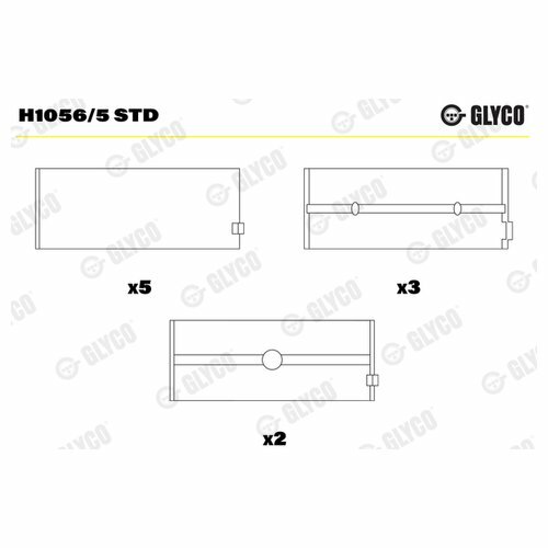 Вкладыши коренные Glyco H10565STD