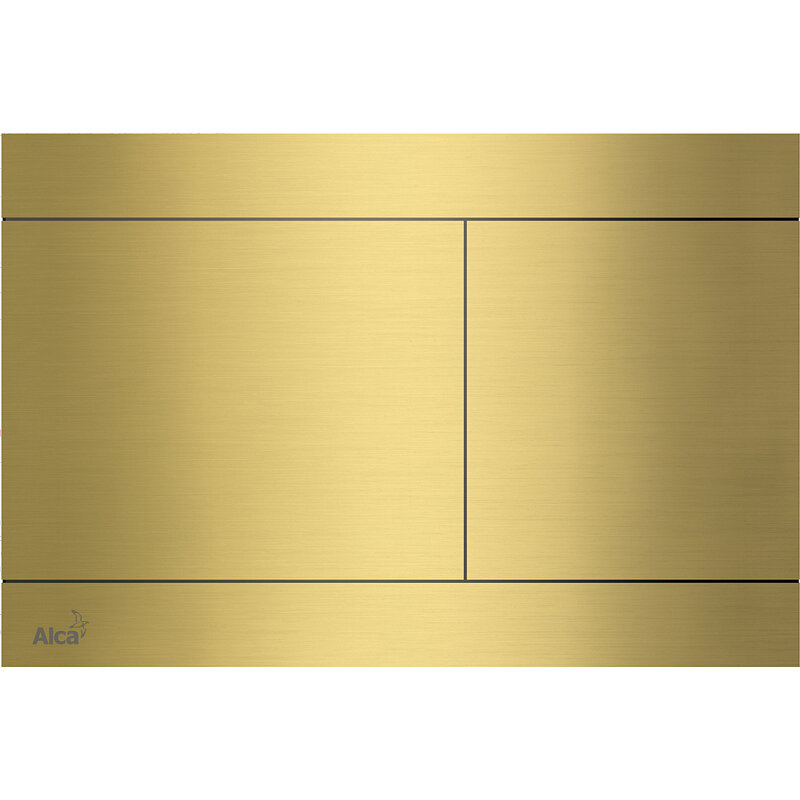 Кнопка смыва AlcaPlast арт. FUN-BRASS для инсталляции, металлическая, золото матовое