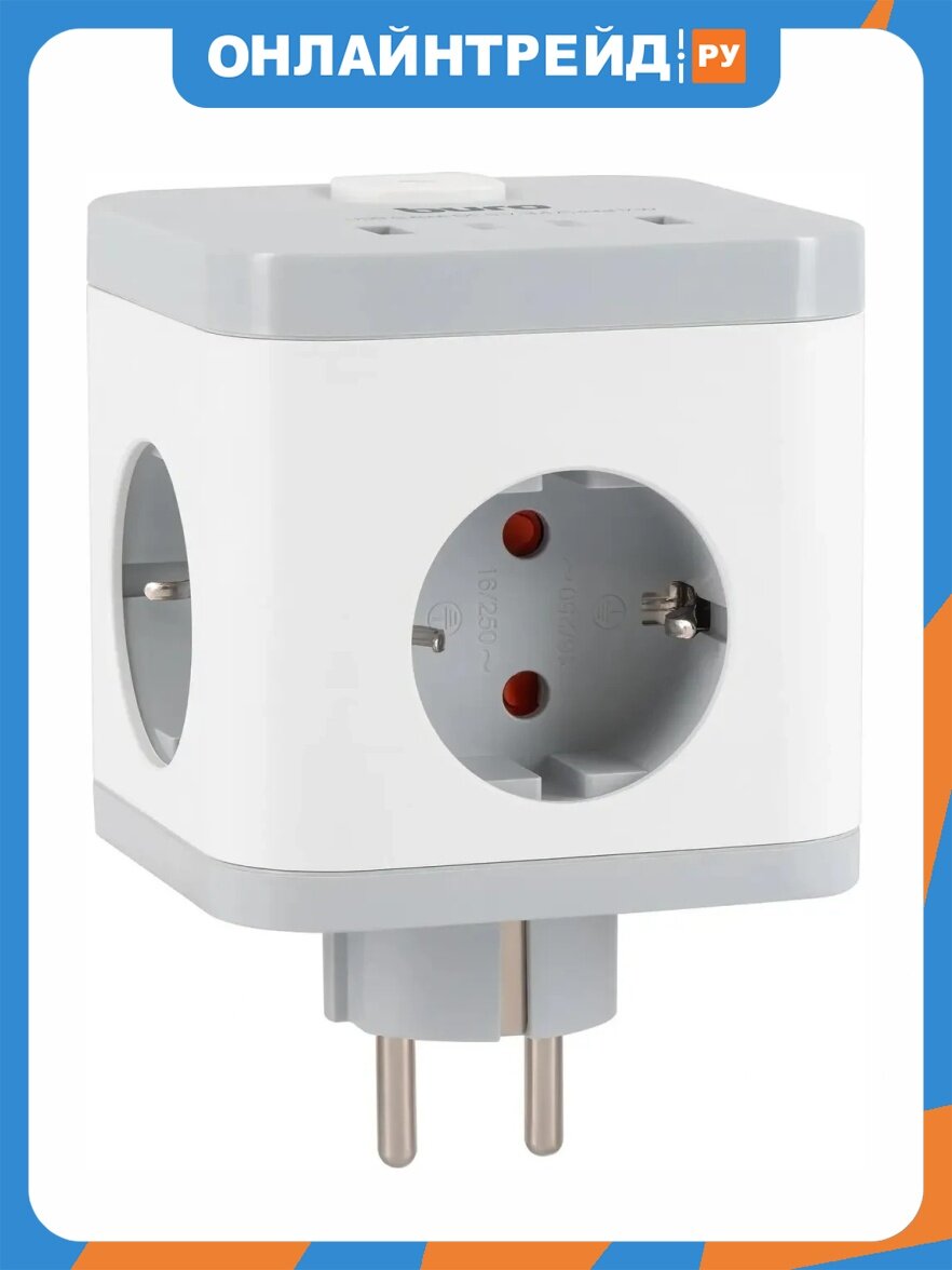 Сетевой разветвитель Buro BU-PW3UC-W (3 розетки) белый