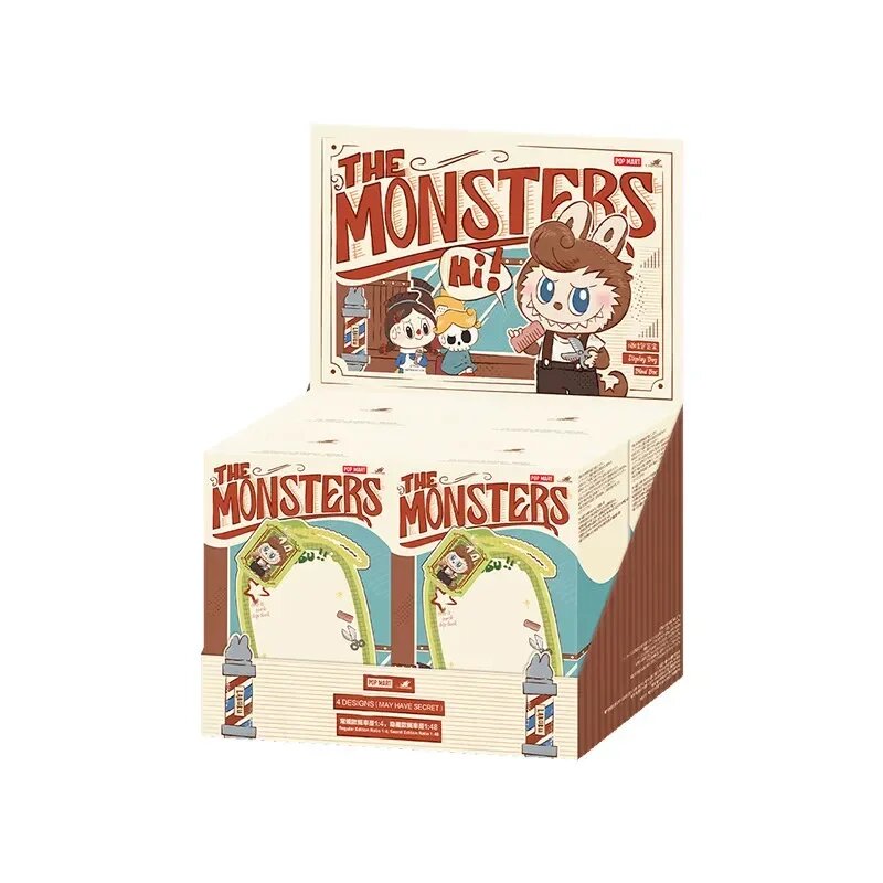 POP MART LABUBU THE MONSTERS Парикмахерская Сумка-витрина 4 Blind Boxes