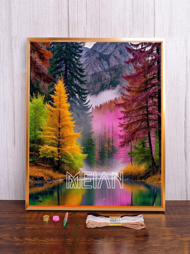 MEIAN Набор для вышивания,30x40CM,11CT,40 цветов