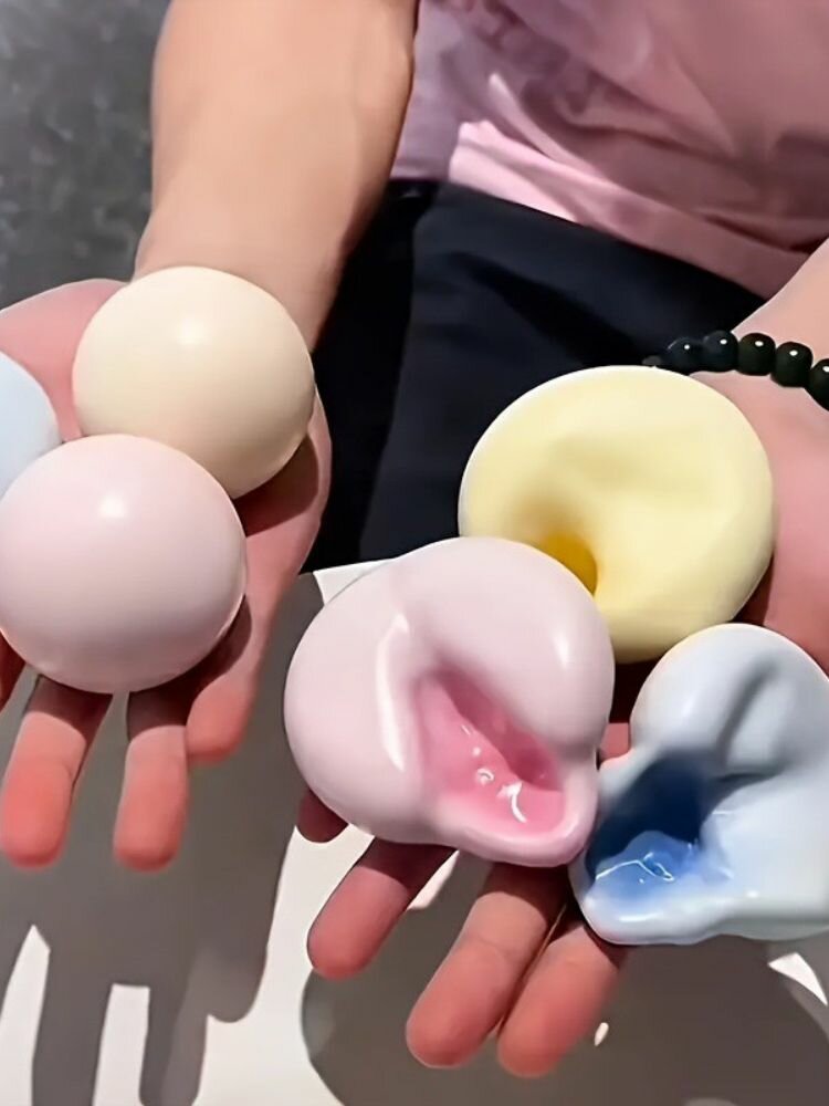 1 шт Игрушка-антистресс мялка, пластичный сквиш шарик 4cm антистресс игрушка сквиш мялка шарик