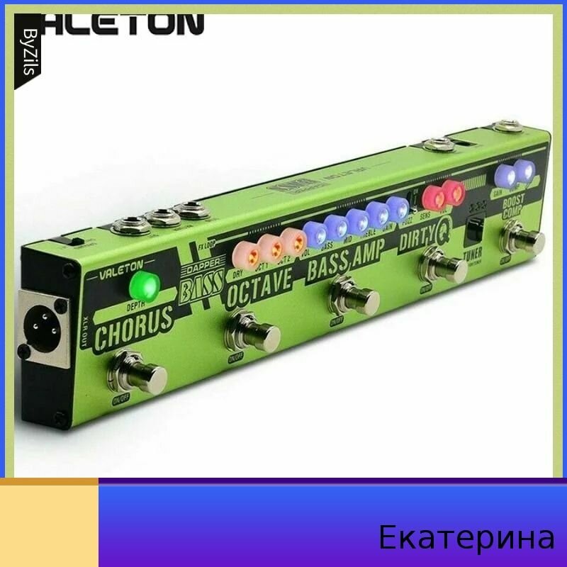 Valeton Гитарный Процессор Эффектов 6-в-1 Dapper Басовый Мультипедаль Dirty Q & Boost Comp Тюнер VES-2