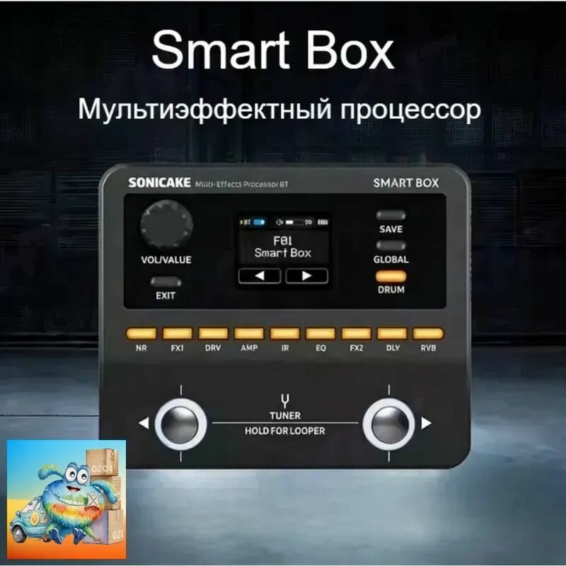 SONICAKE Smart Box: Гитарный Процессор Цифровой С USB-аудио 2-in/2-out 130 Количество Эффектов